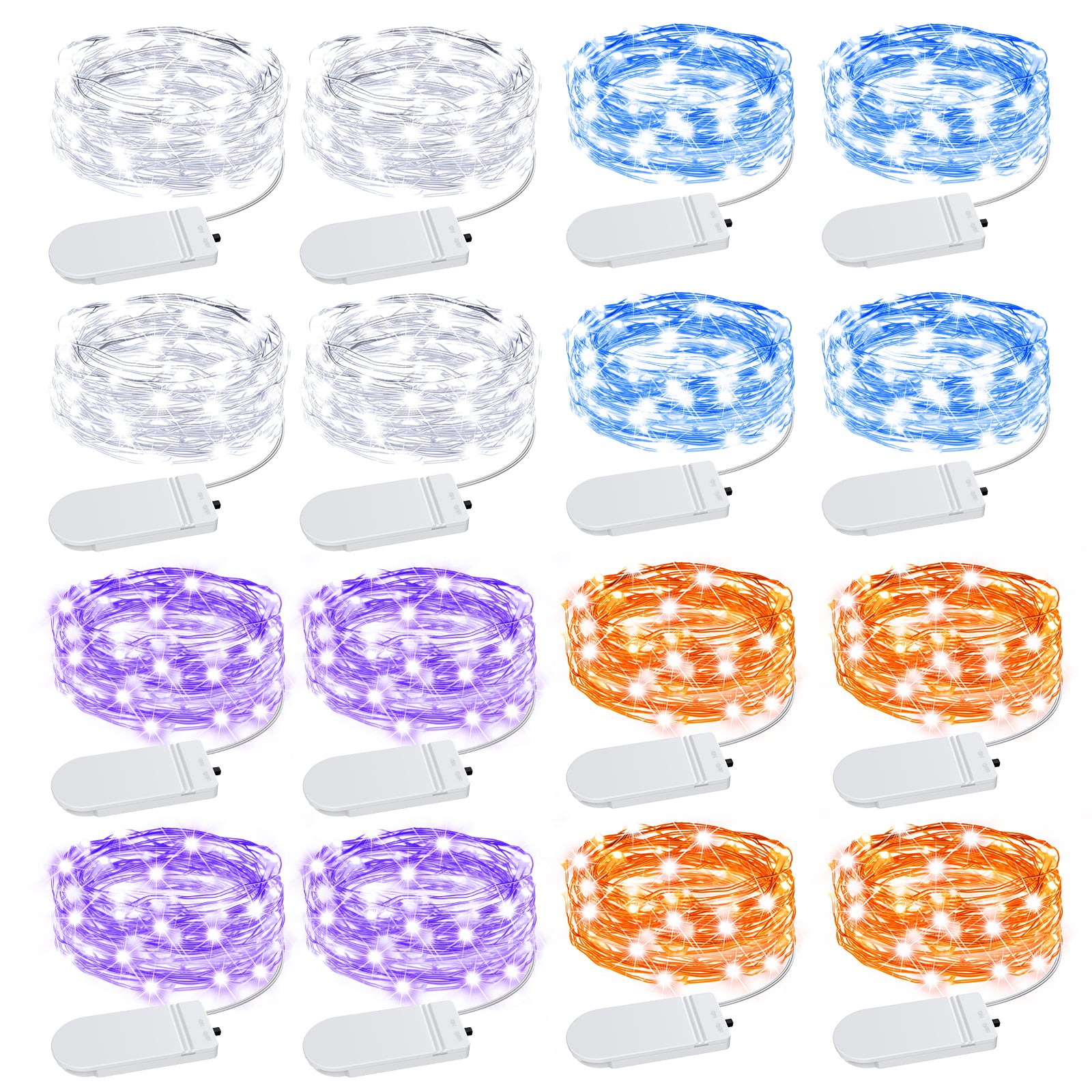 7ft Multicolor Mini LED Fairy Lights Battery Operated for Sale - OLAFUS